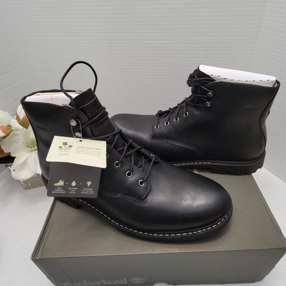 Timberrland | Shoes | New Mens Timerland Lite Black Ankle Boots Lace Up ...